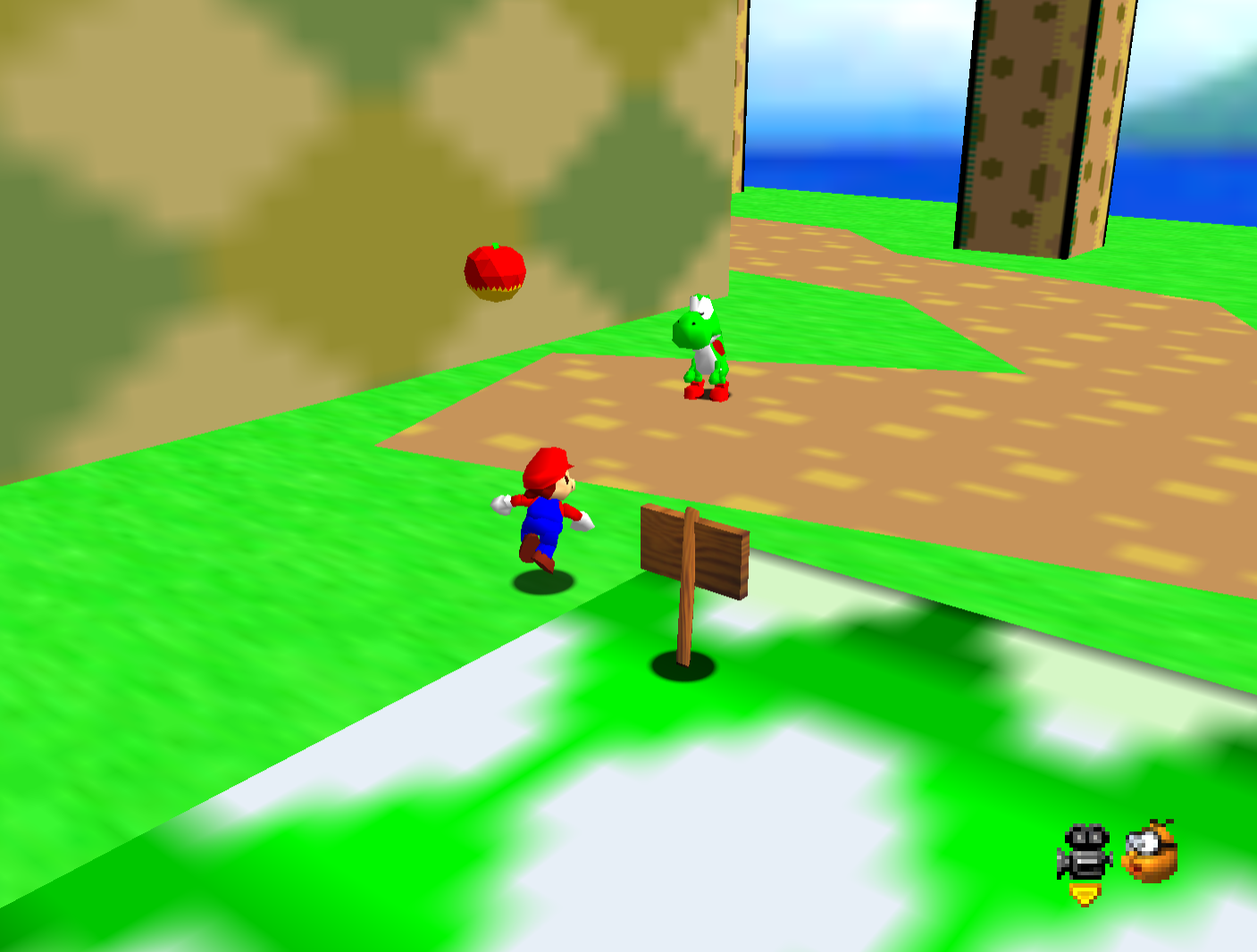 Multiplayer Mario 64 Peach Slide